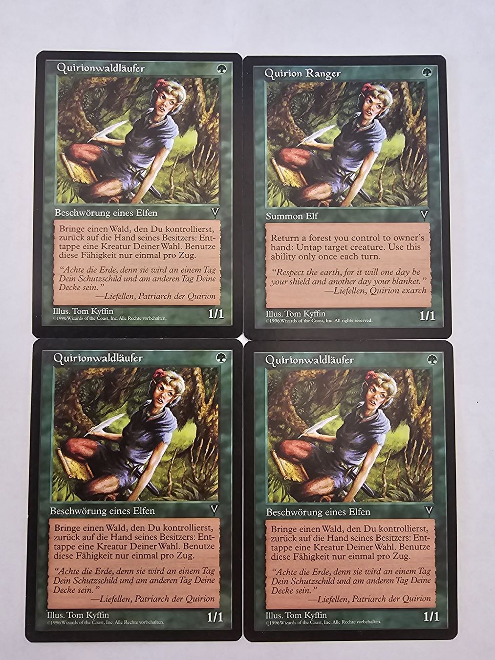 Magic The Gathering: 4 x Quirionwaldläufer Selten! (Gebraucht) in Wisen ...