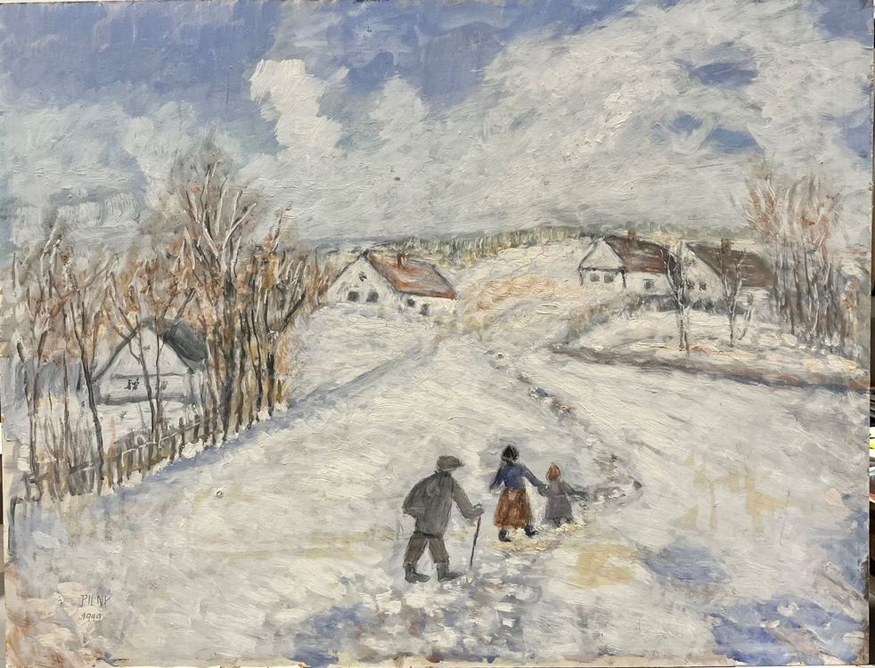 Pilny Winterlandschaft Oel-Gemälde Signiert | Kaufen auf Ricardo
