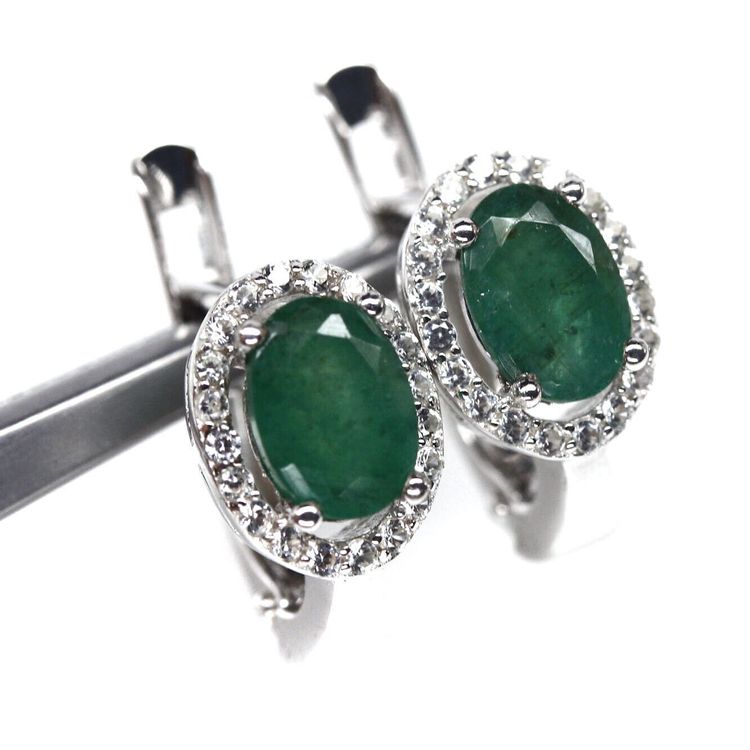 Vrai/Echte 14.5ct Emeraude boucle oreille/ohring (Neu (gemäss ...