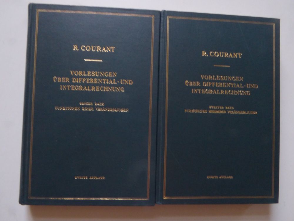 R.Courant Vorlesungen Differential-und Integralrechnung1930 (Gebraucht) in Bellach für CHF 18 ...
