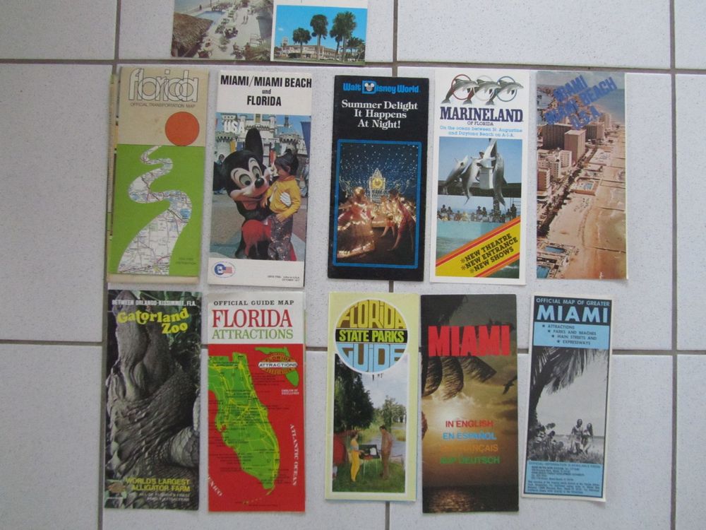 Florida, Miami, DisneyWorld, alte Landkarten/Prospekte 1978 | Kaufen ...