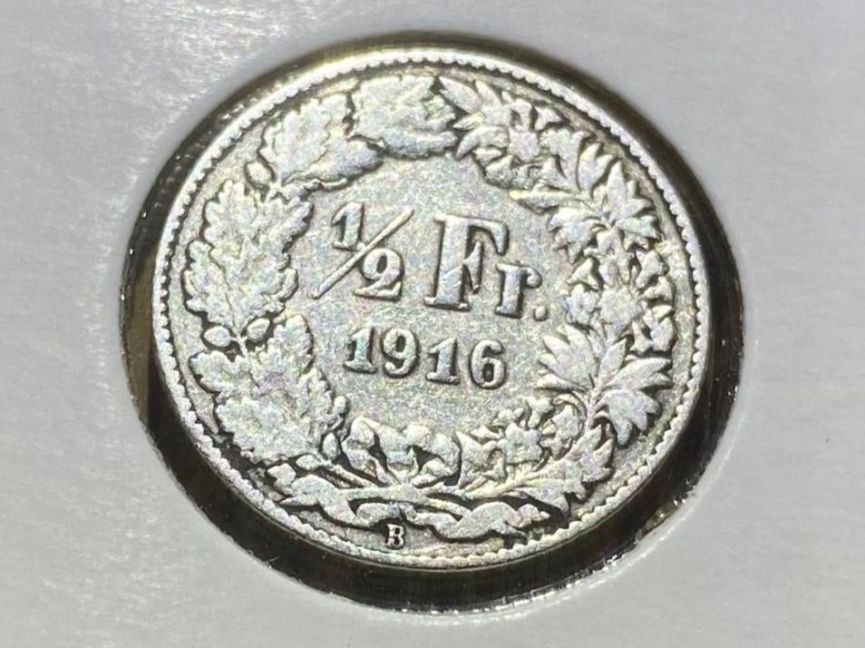 Schweiz 1/2 Franken 1916 B in Münzrähmchen | Kaufen auf Ricardo