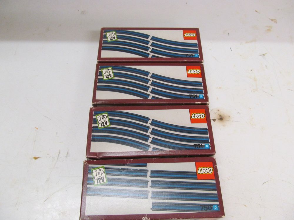 LEGO 12V 3 X 751 UND 1 X 750 GLEISS ORIGINAL SCHACHTEL (Neu (gemäss ...