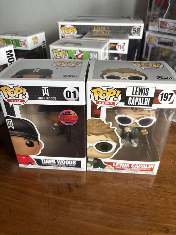 Funko Pop! Tiger Woods & Lewis Capaldi - Top Zustand! (Neu (gemäss ...