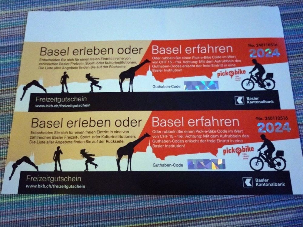 2 Eintritte - Zoo Basel, Basler Museen, etc (Neu und originalverpackt ...