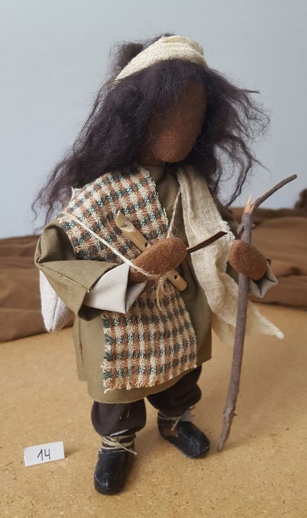 Schwarzenberger Krippenfiguren Hirt 24cm mit Flöte N14 (Neu (gemäss ...