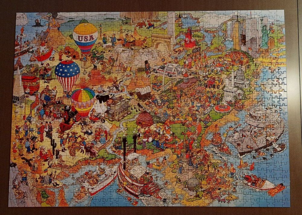 Puzzle 1000 / Jan van Haasteren U.S.A. (Gebraucht) in heitenried für ...