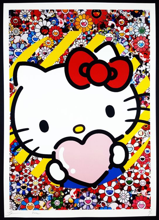 Death NYC Ltd Graffiti Pop Art Druck " Murakami Hello Kitty (Neu ...