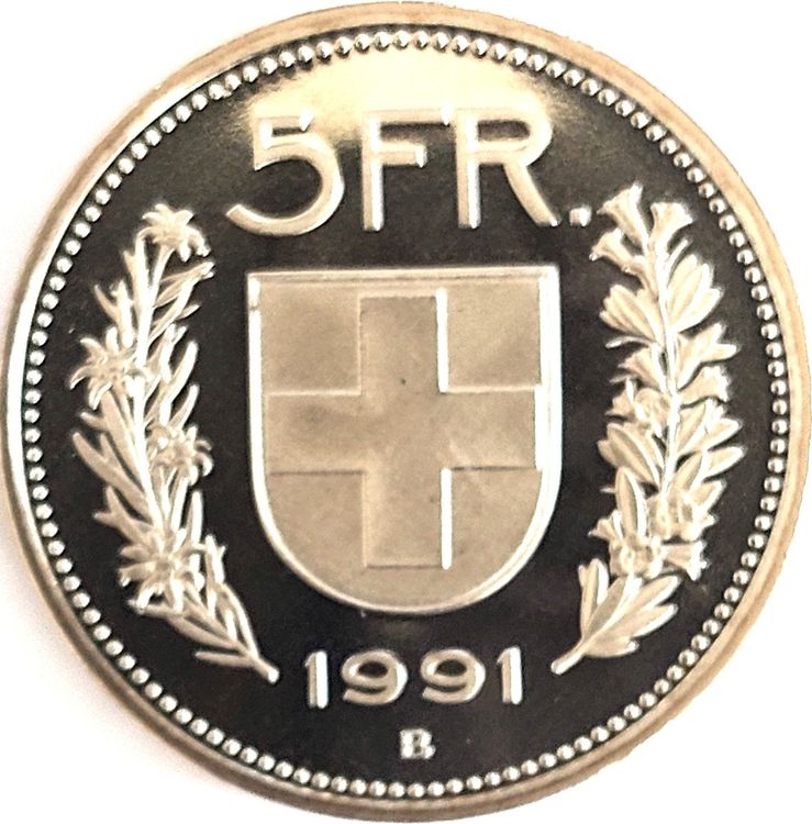 5 Franken 1991 stgl. (Gebraucht) in Arch für CHF 108 – mit Lieferung auf Ricardo kaufen