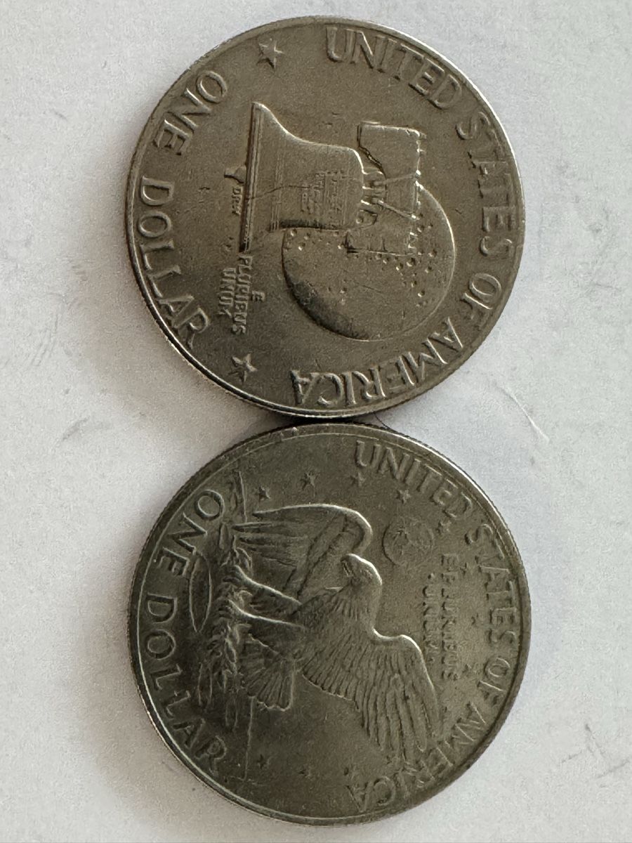2 x US Eisenhower Dollar 1971 und Jubi 1976 (Gebraucht) in Fieschertal ...