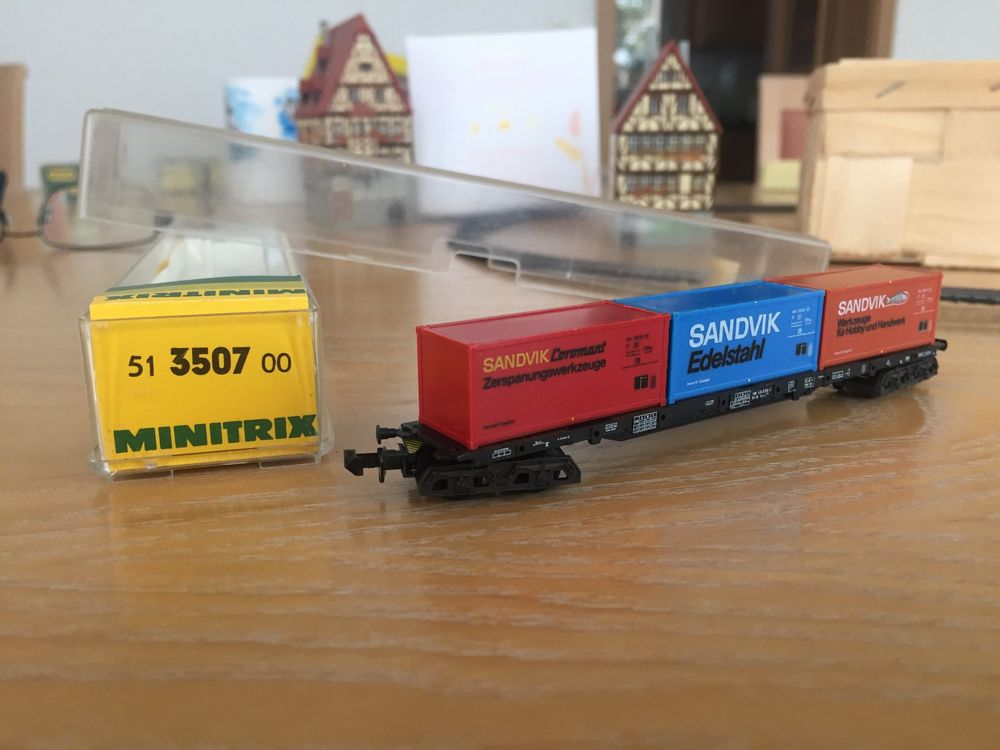 MINITRIX - Containerwagen - Spur N - 51 3507 00 (Gebraucht) in Wollerau ...