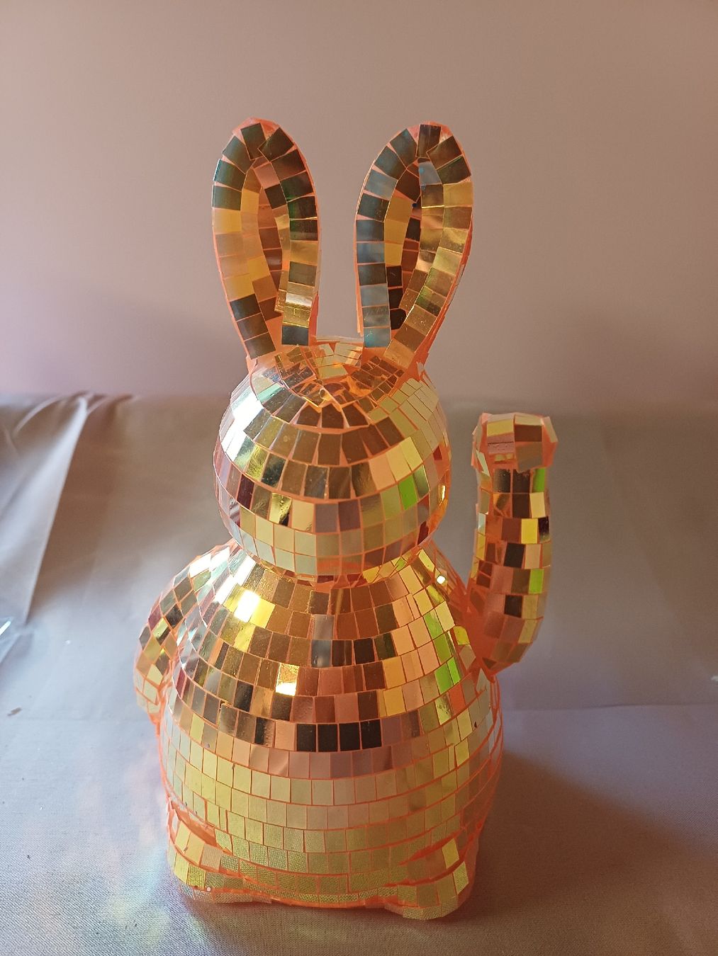neu: Winke Osterhase Deko mit Spiegelmosaik orange (Neu (gemäss ...