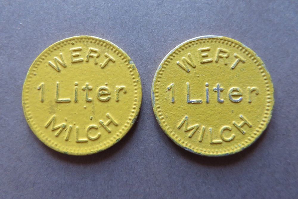 2 JETONS MILCHGENOSSENSCHAFT STADEL, WERT 1 LITER MILCH (Gebraucht) in Neuhausen für CHF 4 – mit ...