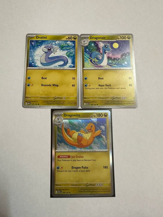 Pokemon Mew 151 Dratini 147 Dragonair 148 Dragonite Holo 149 | Kaufen ...
