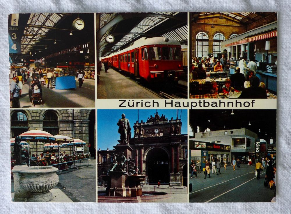 AK ZÜRICH HAUPTBAHNHOF, Zug, belebt, Mehrbild (Gebraucht) in Wallisellen für CHF 5 – mit ...