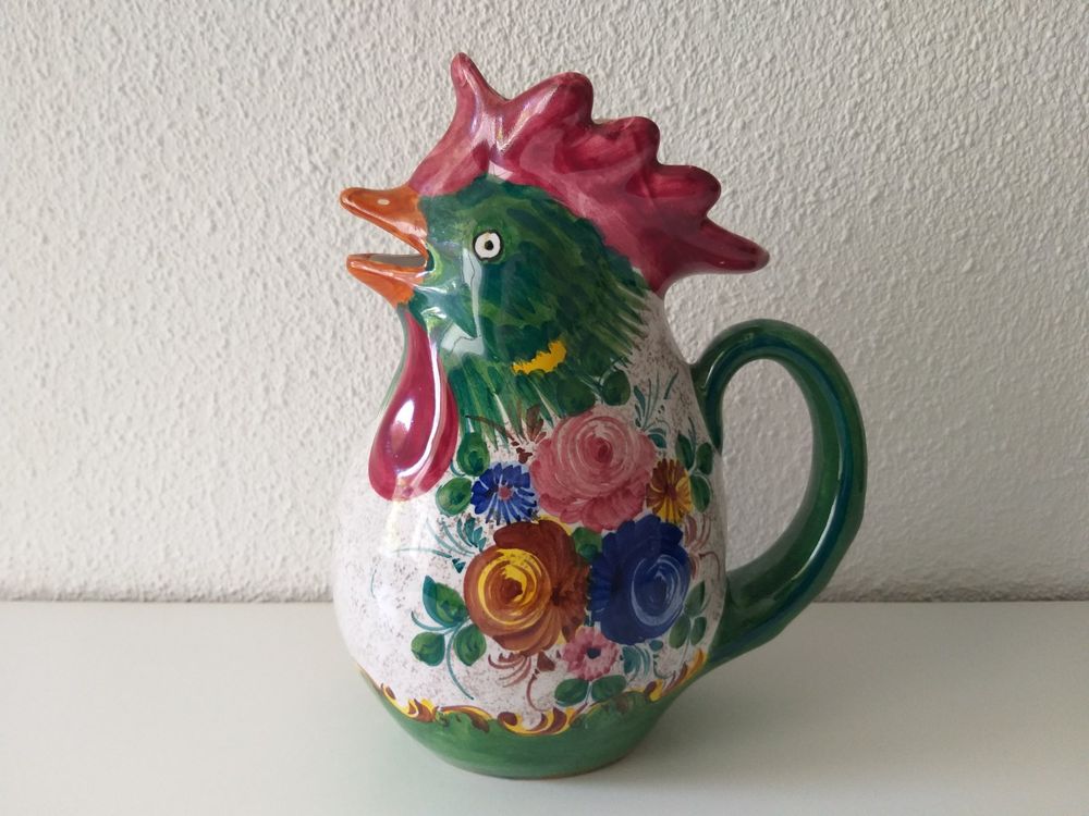 DERUTA Pichet coq en céramique / Hahn Keramik Krug (1 L) | Kaufen auf Ricardo