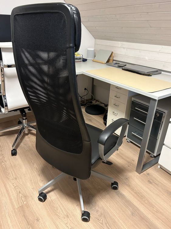 Bürostuhl, Drehstuhl, Ikea "Markus", leder, schwarz | Kaufen auf Ricardo