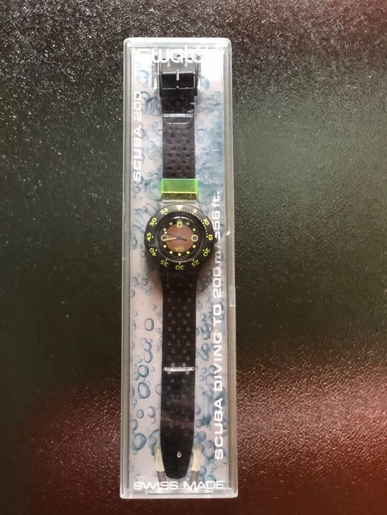 Vintage Swatch Scuba 1992 Shamu schwarz Neuwertig mit Box | Kaufen auf ...