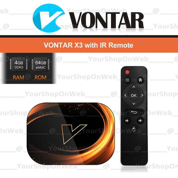 Vontar X3 Smart TV Box 64GB Android 9.0 (Neu und originalverpackt) in ...
