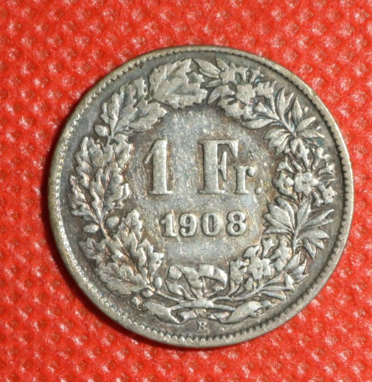 1 Franken Silbermünze 1908 (A127) (Gebraucht) in Winterthur für CHF 5 – mit Lieferung auf ...