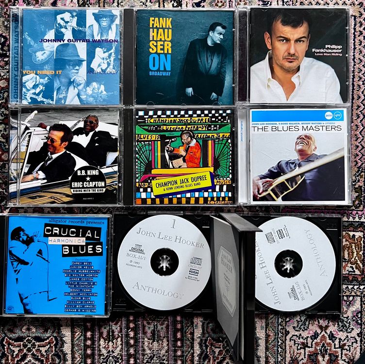 10 CDs Blues B.B.King Eric Clapton Fankhauser J. Lee Hooker (Gebraucht ...