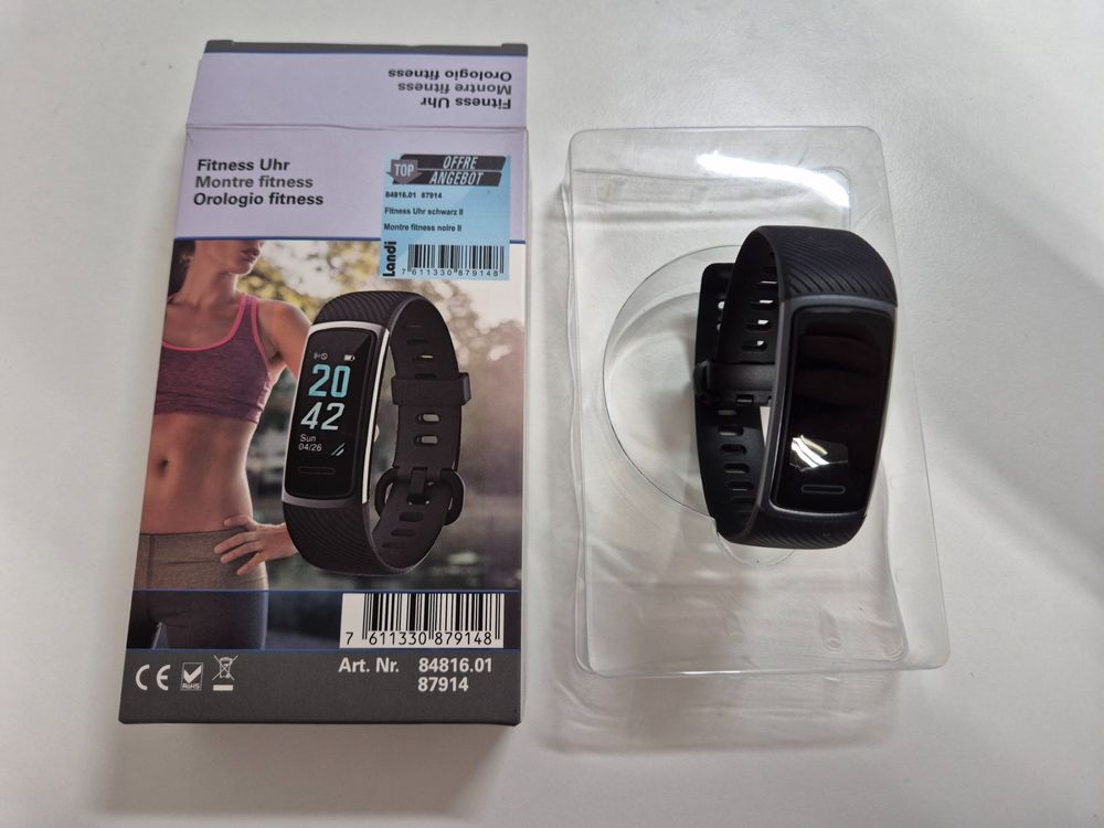 Fitness Uhr Landi mit Armband und Bluetooth - 7 Tage Akku (Gebraucht ...