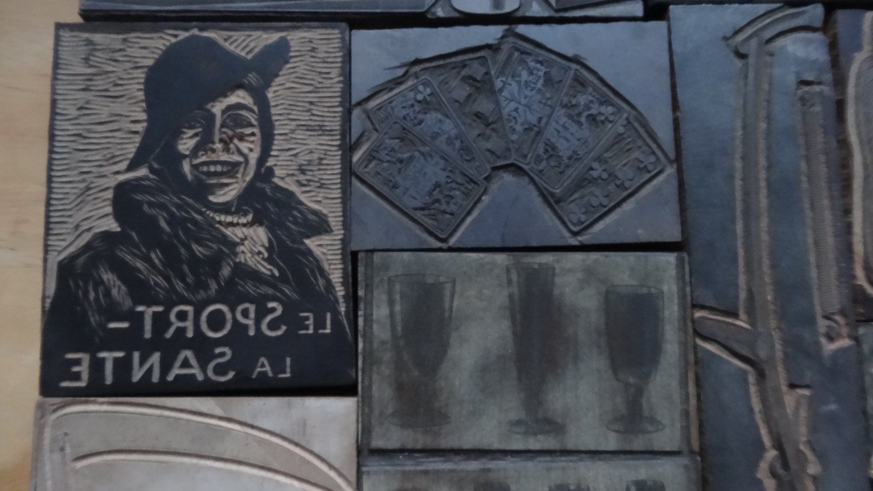 typographie, clichés bois Vintage pour impression (D'occasion) à ...