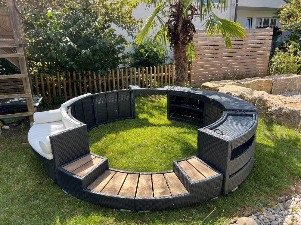 Softub Resort Whirlpoolumrandung Chill Loung Polyrattan | Kaufen auf ...
