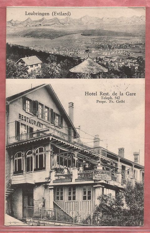 Leubringen / Evilard ob Biel - Restaurant de la Gare ca 1915 (Gebraucht ...