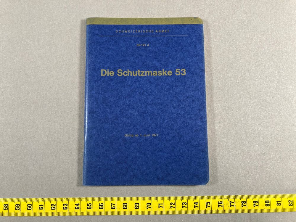 Die Schutzmaske 53, Armee Reglement, 1971, 59.121 d, Militär (Gebraucht ...