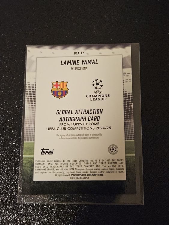 Topps Chrome Lamine Yamal FC Barcelona Autogramm 06/25 (Neu (gemäss ...