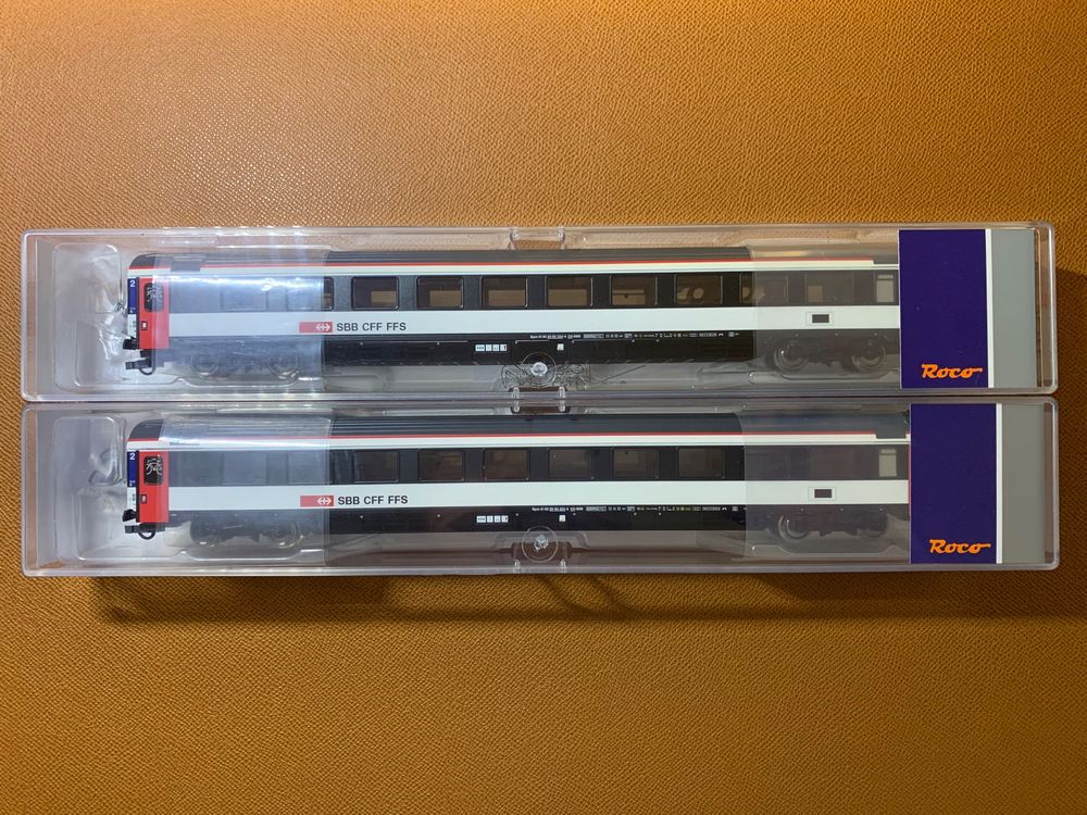 Roco H0 74635 + 74636 EC-Personenwagen 2 Kl. SBB DC Analog | Kaufen auf ...