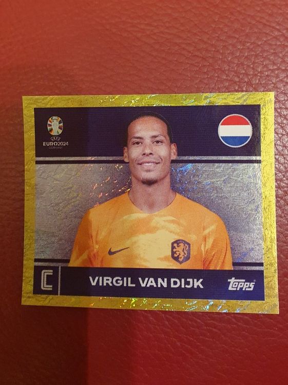 Topps Euro 2024 Sticker NED 2 VIRGIL VAN DIJK GOLD (Neu und ...