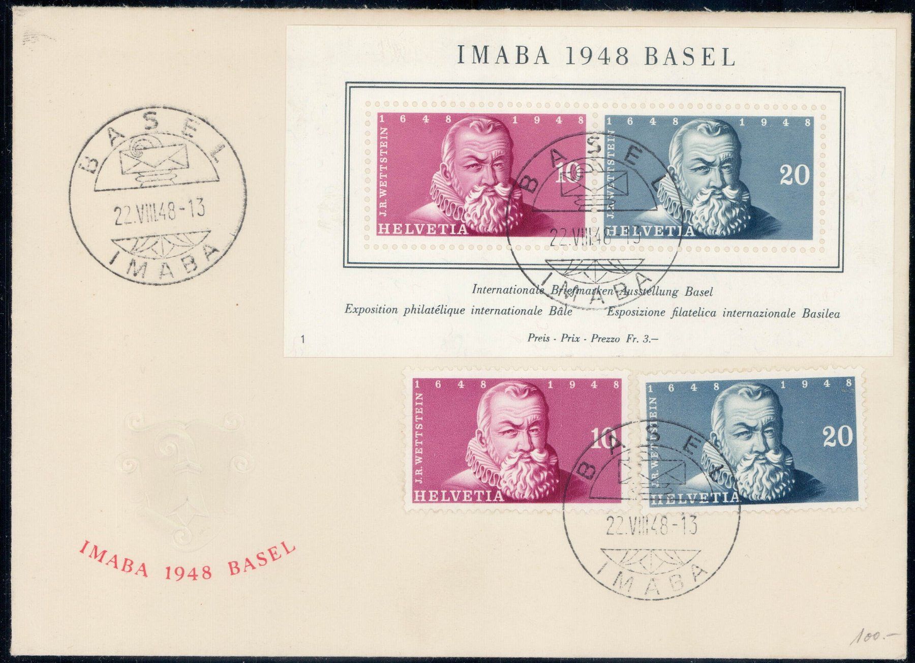 IMABA Block 1948 + Ausschnitte auf Sonderbrief, selten (Gebraucht) in ...