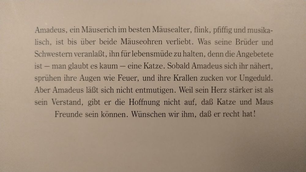 Katze, liebe Katze / Bilderbuch Reinhard Michl ab Fr. 8 (Gebraucht) in ...