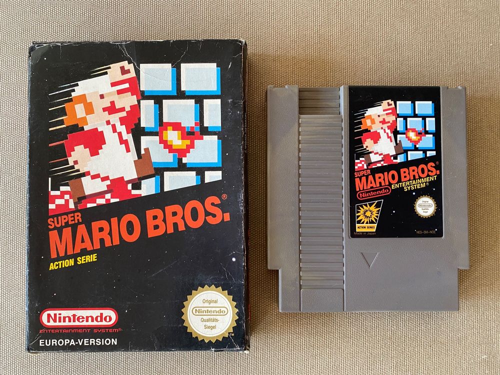 NES Super Mario Bros + OVP (Black Box Serie, Europa Version) (Gebraucht ...