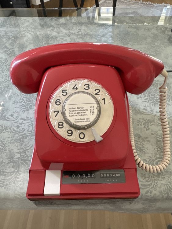 Rotes Retro Telefon Tischtelefon Klassiker SÜGECO | Kaufen auf Ricardo