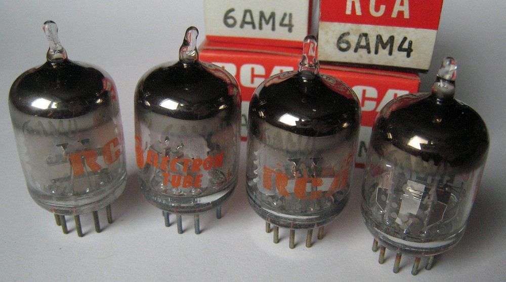 4 Röhren / Radioröhren 6AM4 / CV5073 (Triode), RCA (Neu (gemäss ...