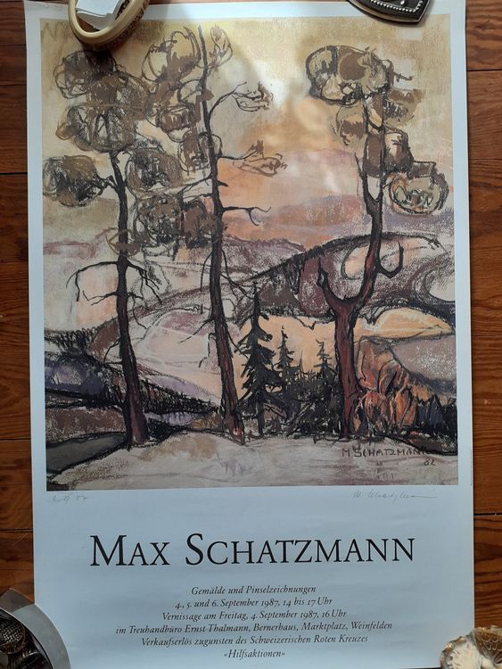 Plakat Ausstellung M. Schatzmann Druck handsigniert/ datiert | Kaufen auf Ricardo