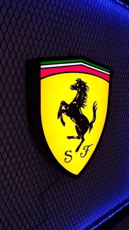 Ferrari Led Wandleuchte | Ferrari Leuchtreklame für Dekor (Neu und ...