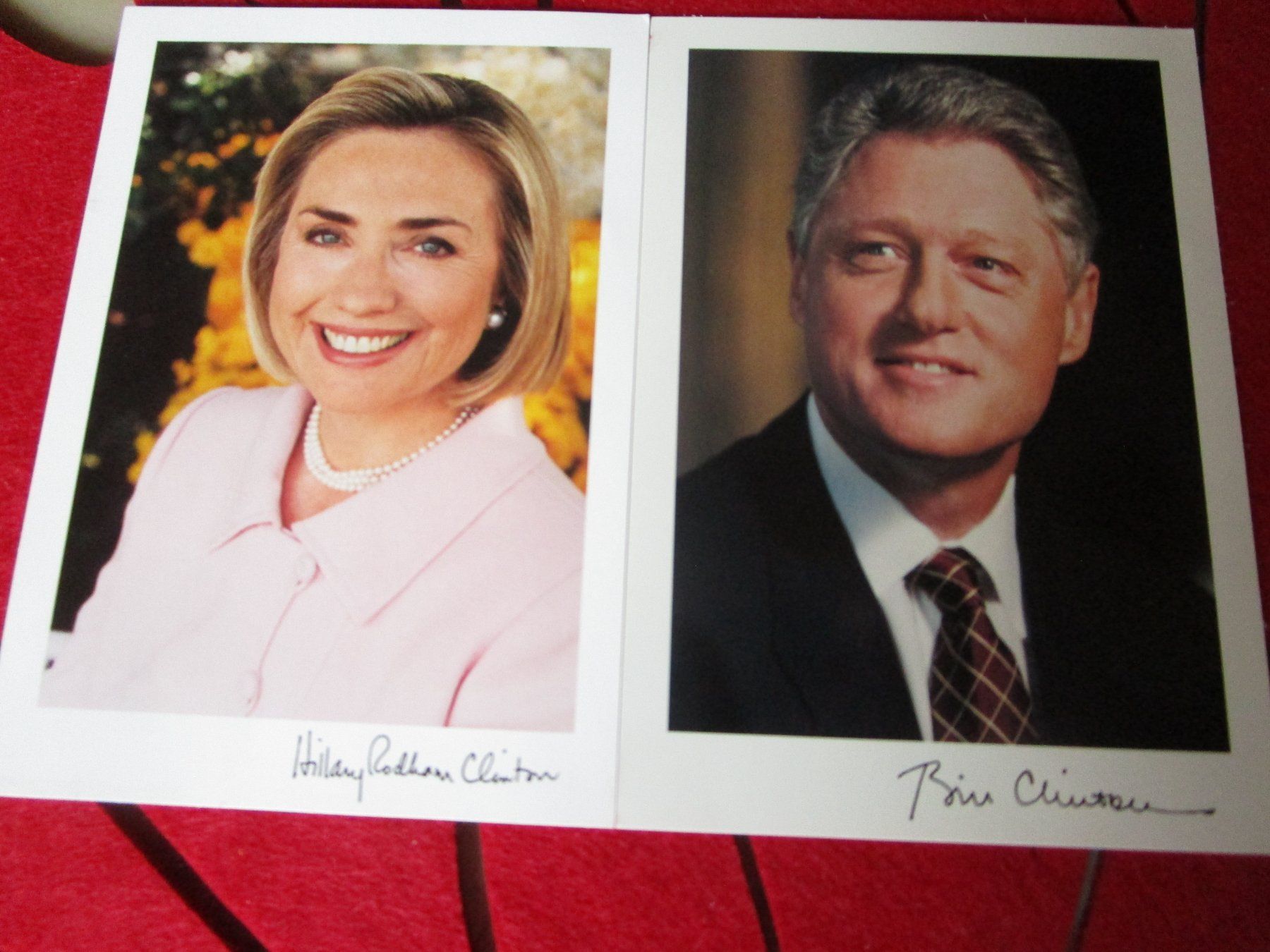 BILL/HILLARY CLINTON DRUCKAUTOGRAMM ANTIK 42ND US PRESIDENT (Gebraucht ...