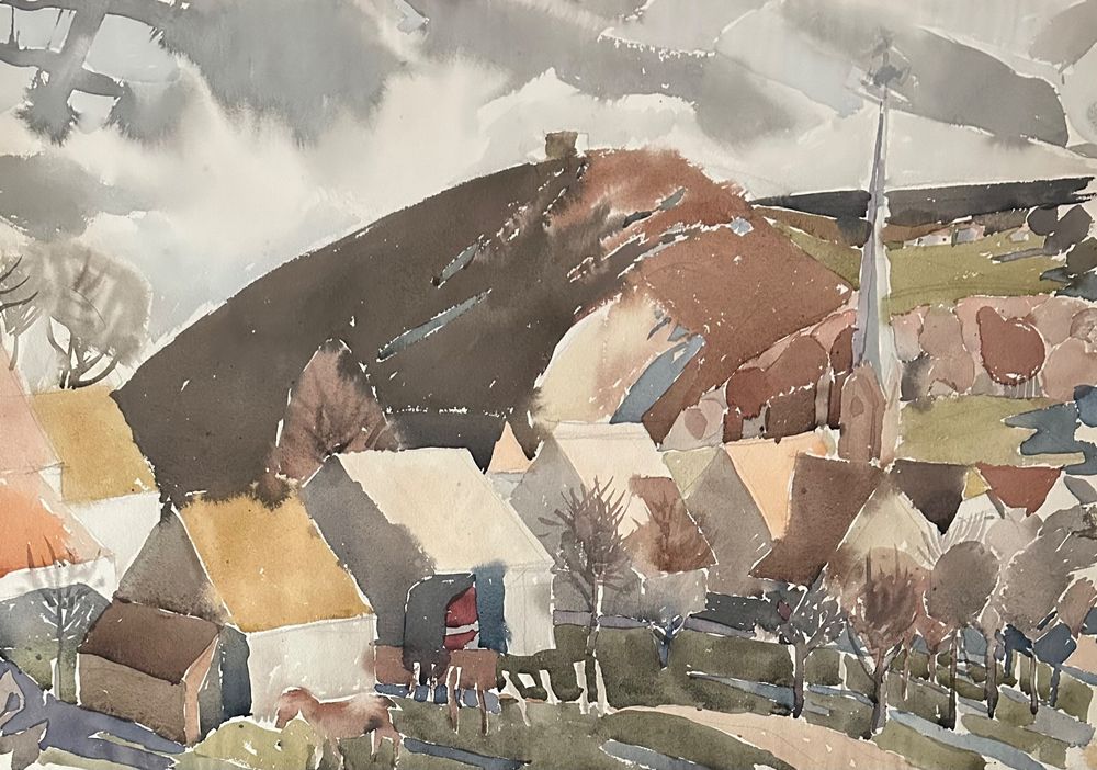 Werner Ritter (1933) Grosse Landschafts Aquarell (Gebraucht) in Root für CHF 5 – mit Lieferung ...