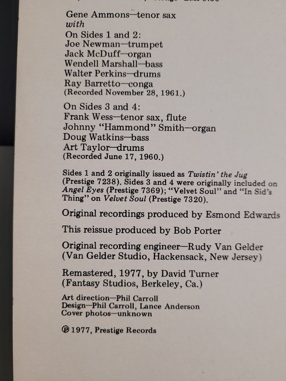 Gene Ammons – The Gene Ammons Story: Organ Combos Stereo (Gebraucht) in ...