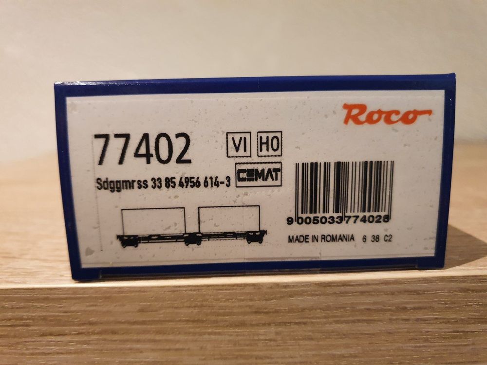 Roco 77402 Doppeltaschenwagen T3000e CEMAT (ohne Ladung) | Kaufen auf ...