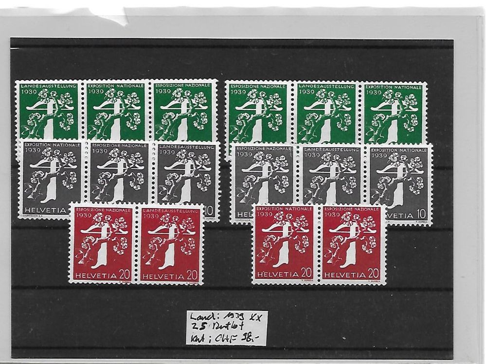 Landi 1939 ZS ** Restlot Kat: CHF 98.- | Kaufen auf Ricardo