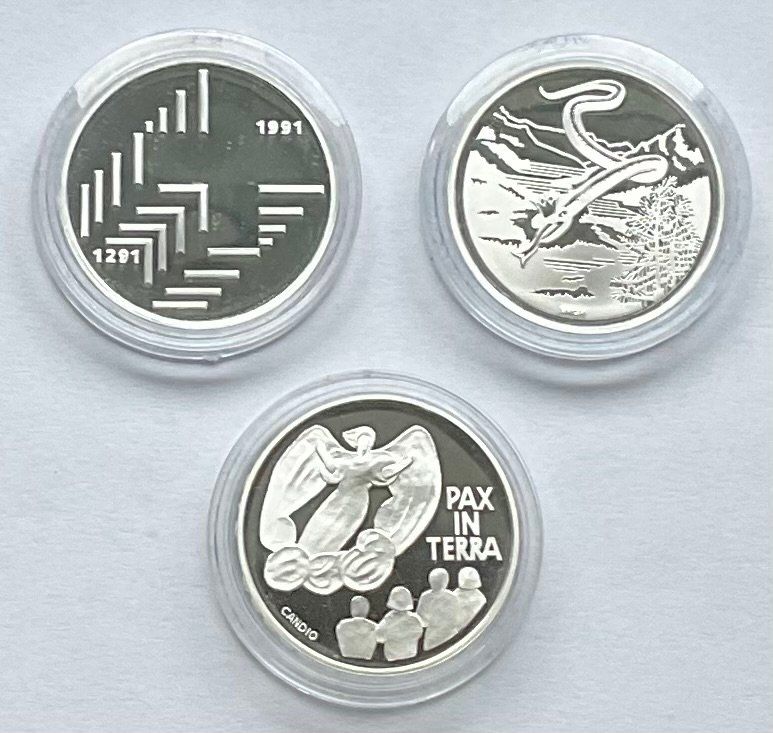 3 sehr schöne Schweizer Silber 20 Franken-Gedenkmünzen PP (Neu (gemäss Beschreibung)) in Zürich ...