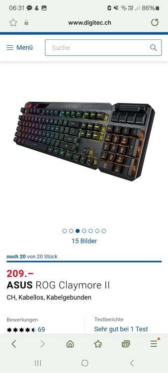 NEU ASUS ROG Claymore II Tastatur (Neu und originalverpackt) in ...