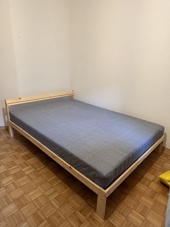 IKEA Bed frame + slats + Spring mattress 140 x 200 (5 m old) (Gebraucht ...