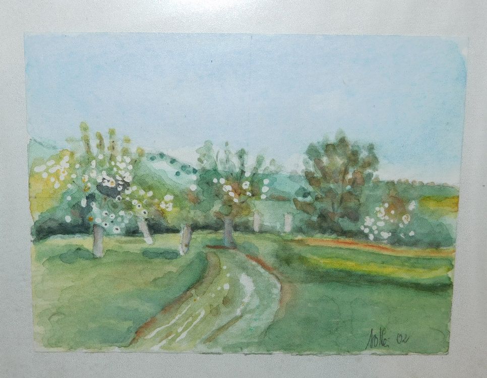 Rausverkauf - Kunst Aquarell signiert kleines Aquarell (Gebraucht) in Sursee für CHF 5 – mit ...