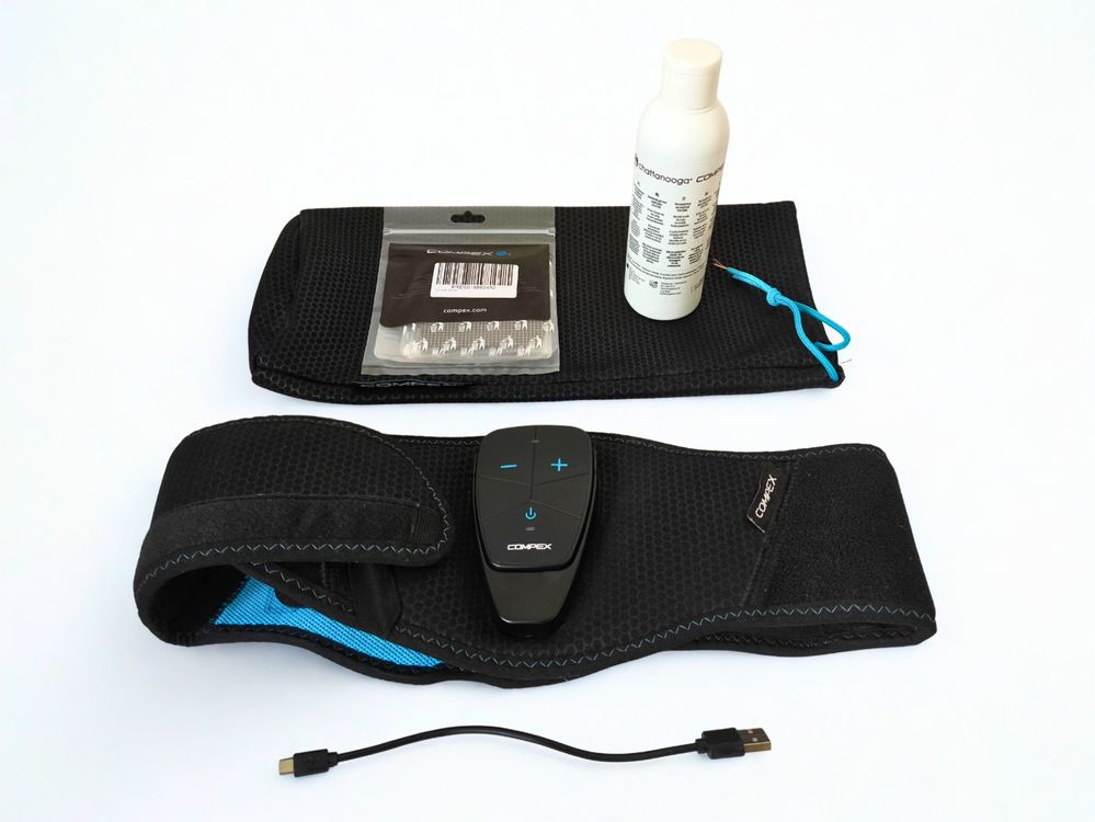 Compex CoreBelt 5.0 S/M + pads neufs & gel – excellent état (D'occasion ...